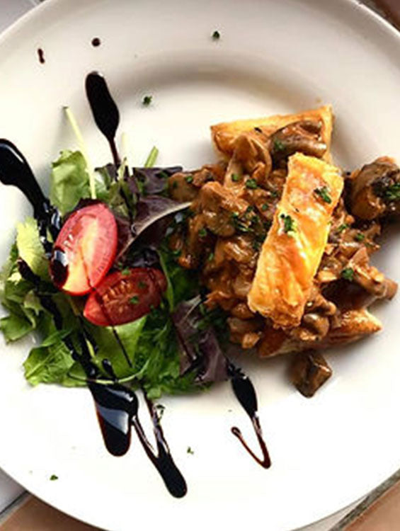 Creamy Mushroom Tart with Gilly's | Lesley Ford
