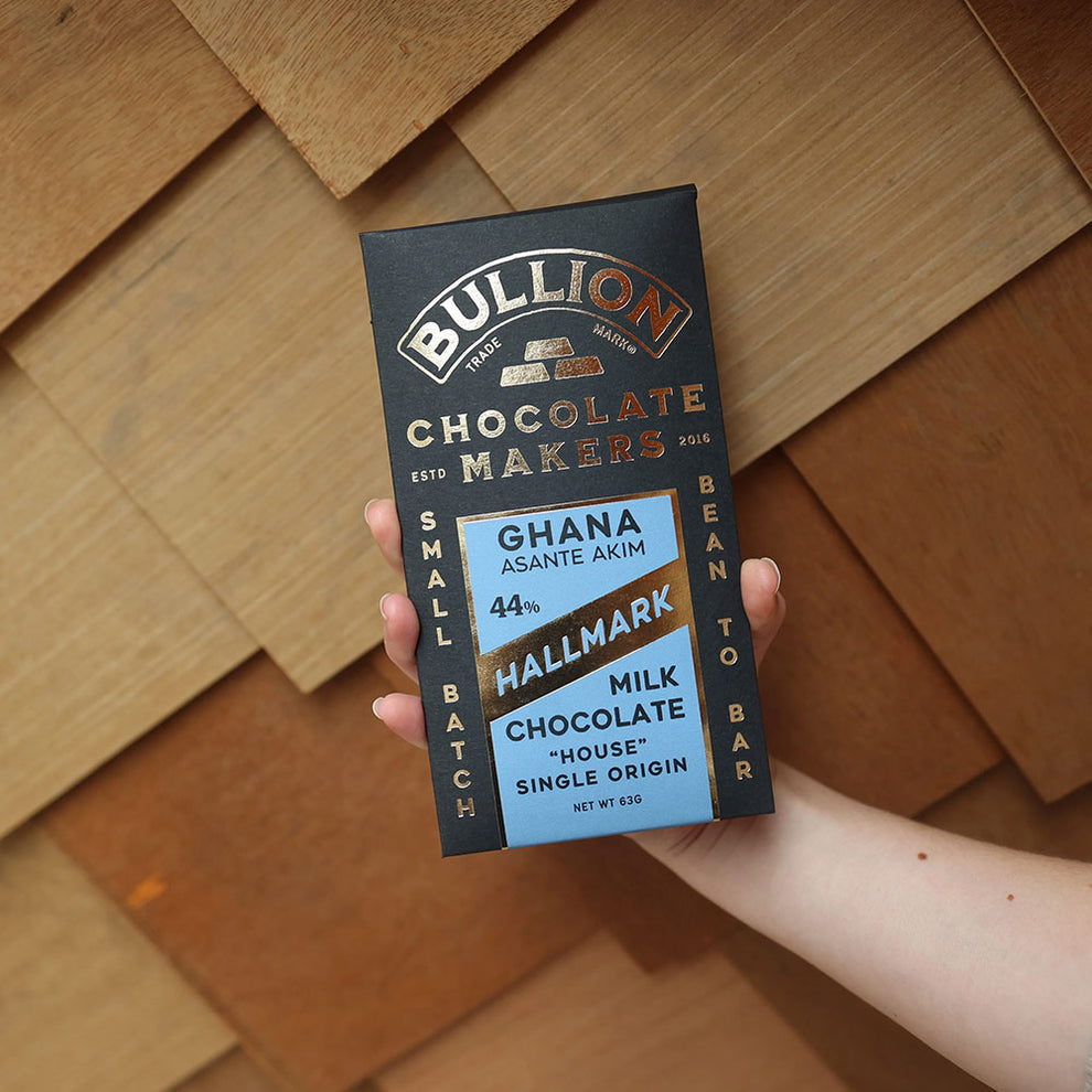 Hallmark Milk Chocolate Bar 63g | Bullion Chocolate Makers | Lesley Ford